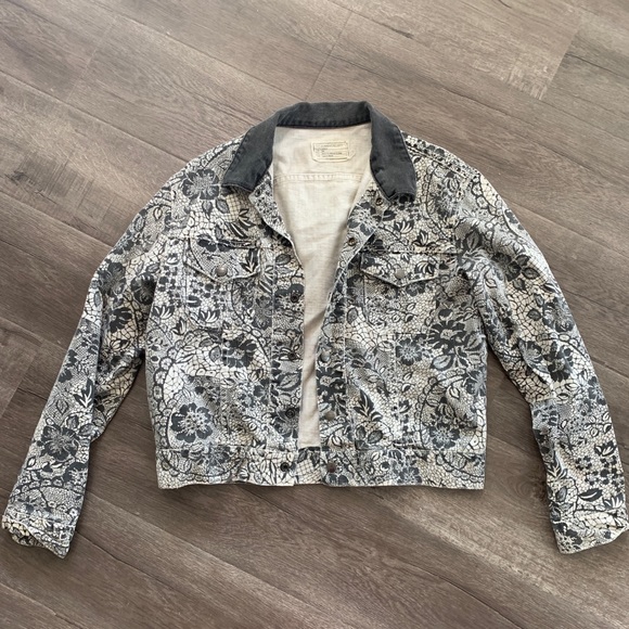 Current/Elliott | Jackets & Coats | Current Elliot Denim Floral ...